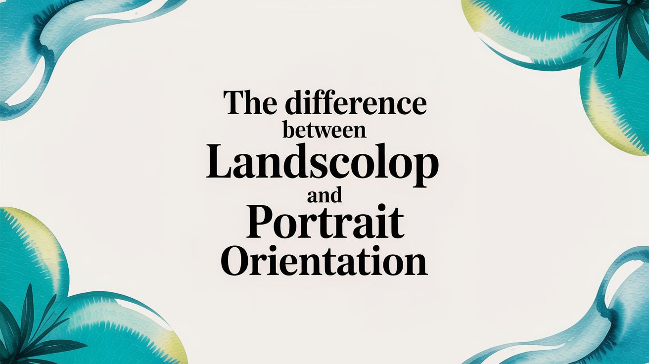 The Difference Between Landscape and Portrait Orientation – FrameStory